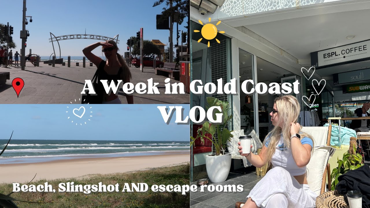WEEKLY VLOG IN GOLD COAST - escape rooms, slingshot, cafes & MORE ! 🌞 😎 ...