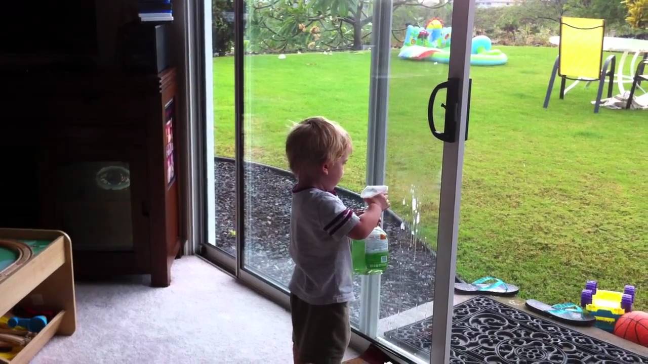 Montessori Practical Life-washing windows.MOV - YouTube