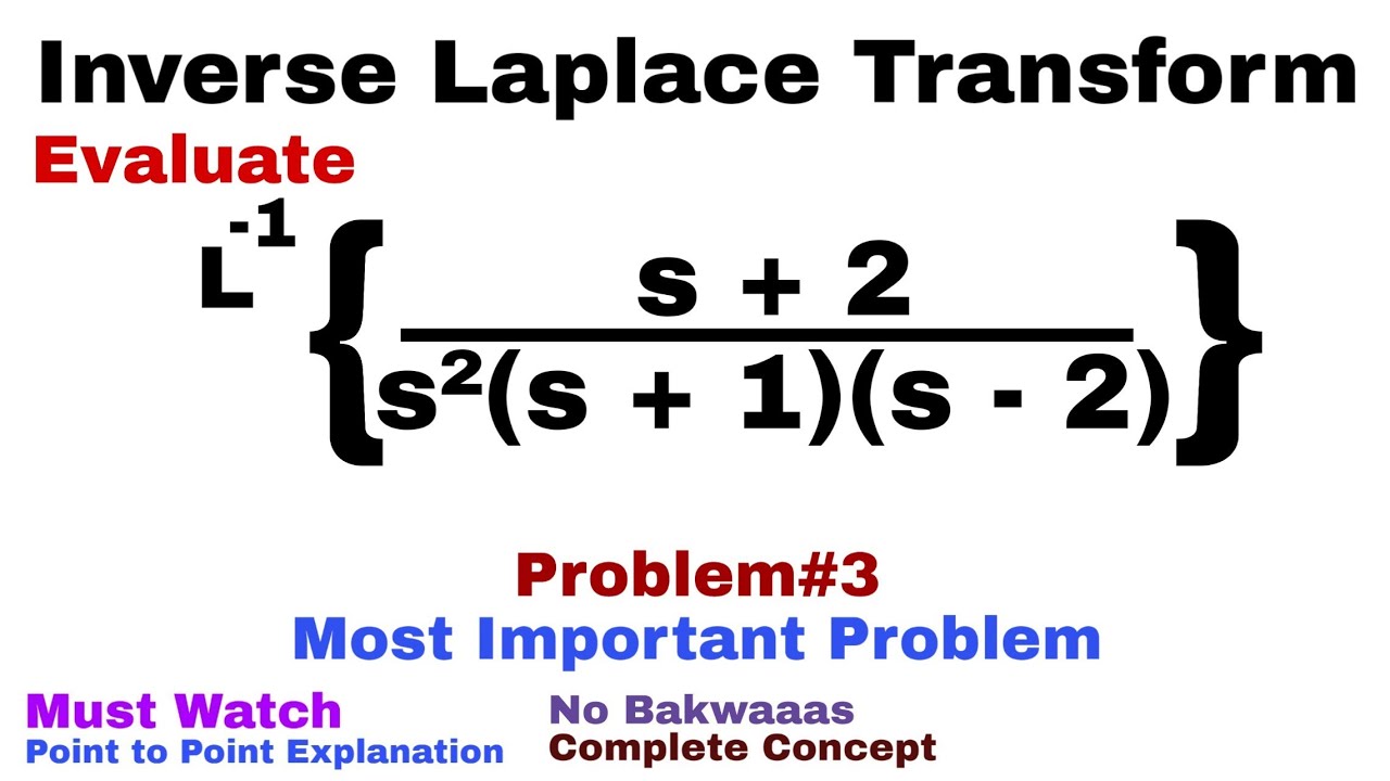 21. Inverse Laplace Transform | Complete Concept and Problem#3 | Most ...