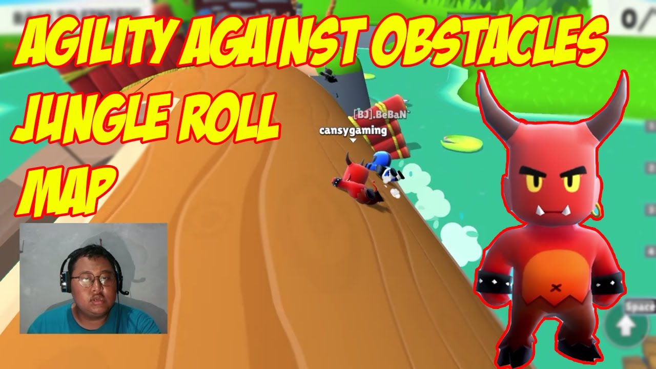 Agility Against Obstacles in the Jungle Roll Stumble Guys Map | Stumble ...