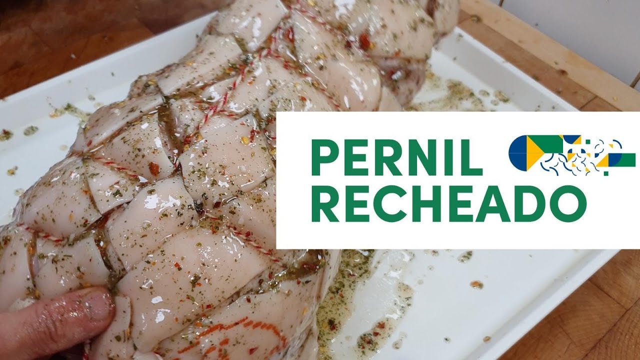 Pernil de porco desossado e recheado - YouTube