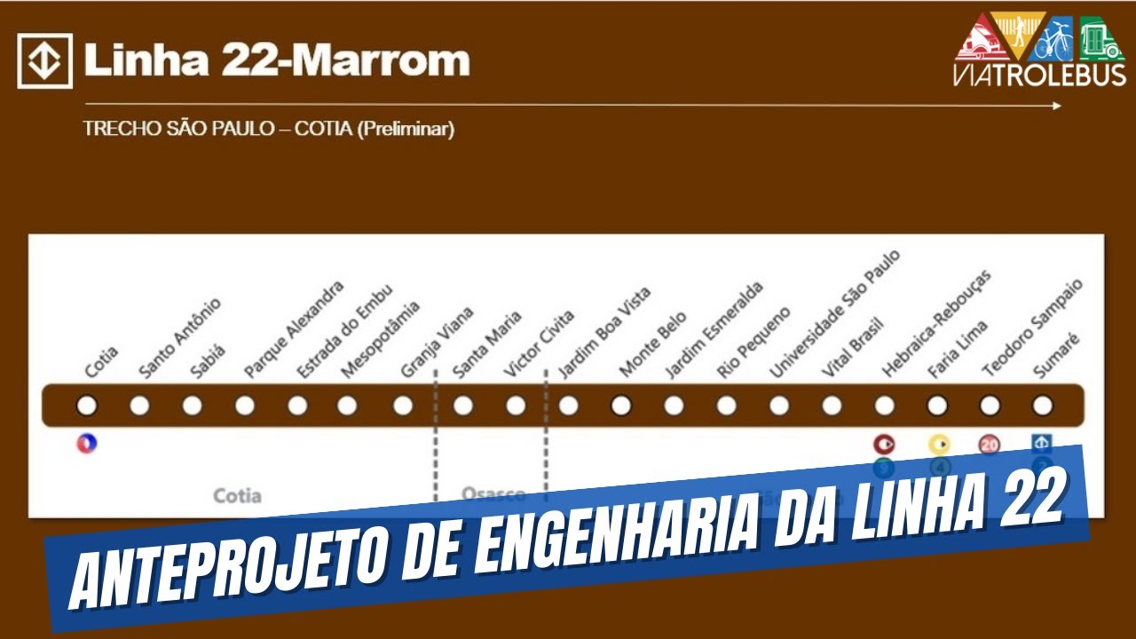 METRÔ CLASSIFICA PROPOSTAS PARA LINHA 22 ENTRE SP E COTIA - YouTube