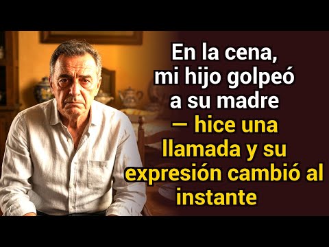 En la cena, mi hijo golpeó a su madre — hice una llamada y su expresión cambió al instante