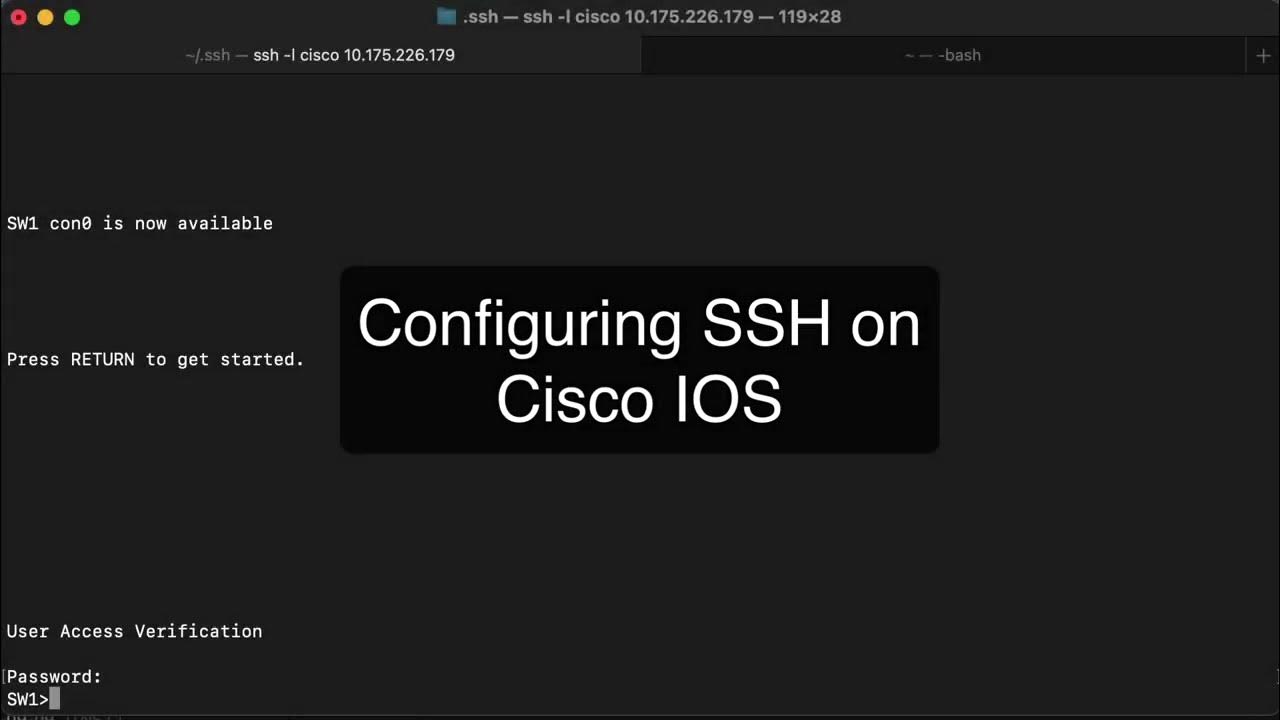 Configuring SSH on Cisco IOS Demo Video - YouTube