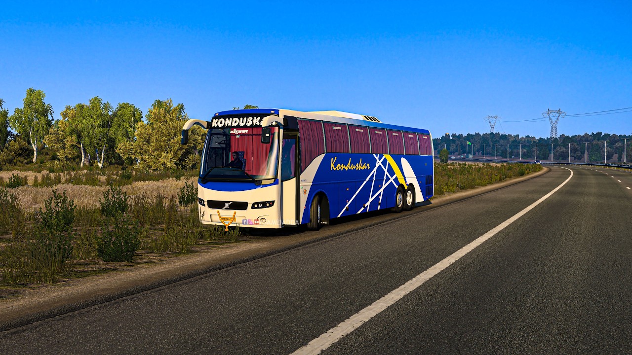 KONDUSKAR VOLVO B9R SEATER BUS MOD🚌 | ETS2 INDIAN BUS MOD | EURO TRUCK ...