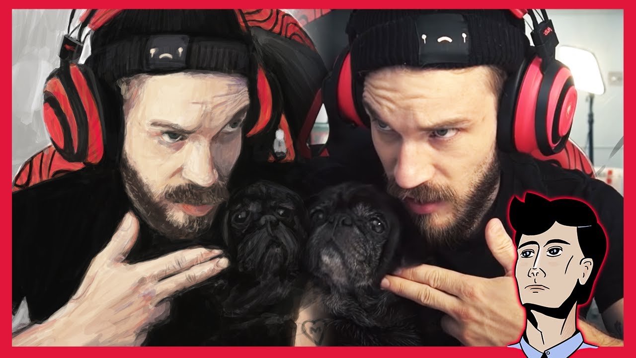 PewDiePie (& Edgar) Fan Art | Digital Drawing - YouTube