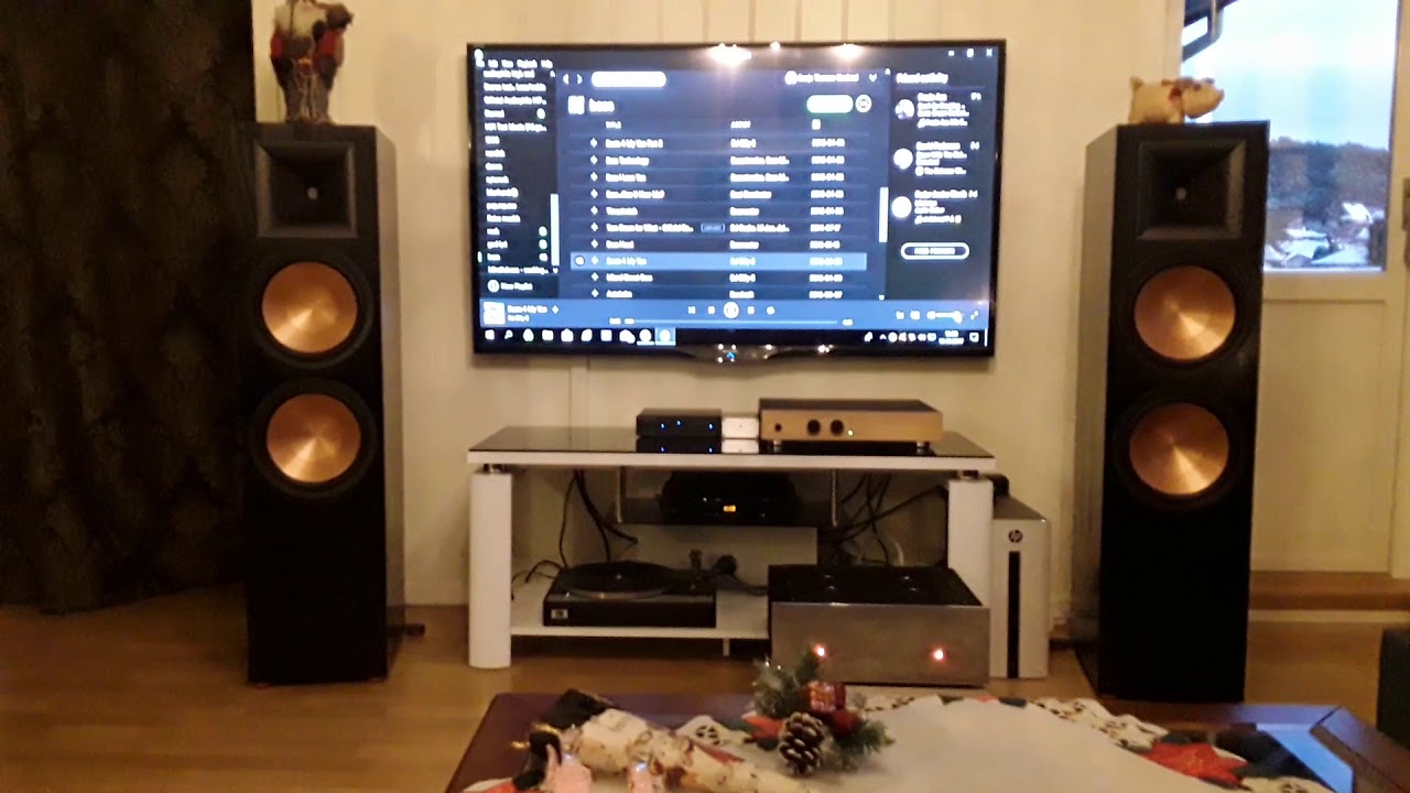 Diy pass aleph mini test on klipsch rf7 mkii - YouTube