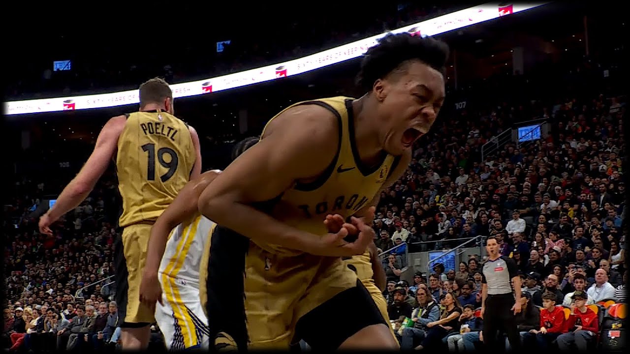 Scottie Barnes Suffers a Broken Hand vs GSW | March 1, 2024 - YouTube