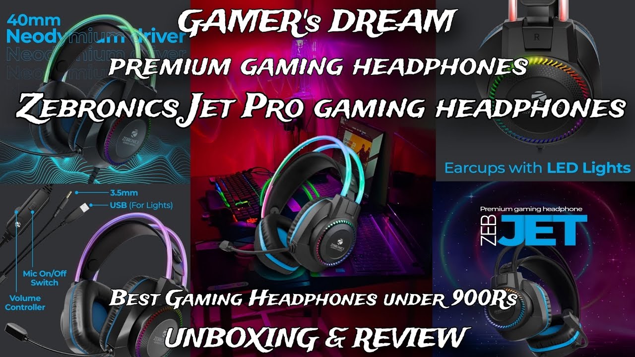 Zebronics Jet Pro premium gaming headphones | Unboxing & Review | Best ...