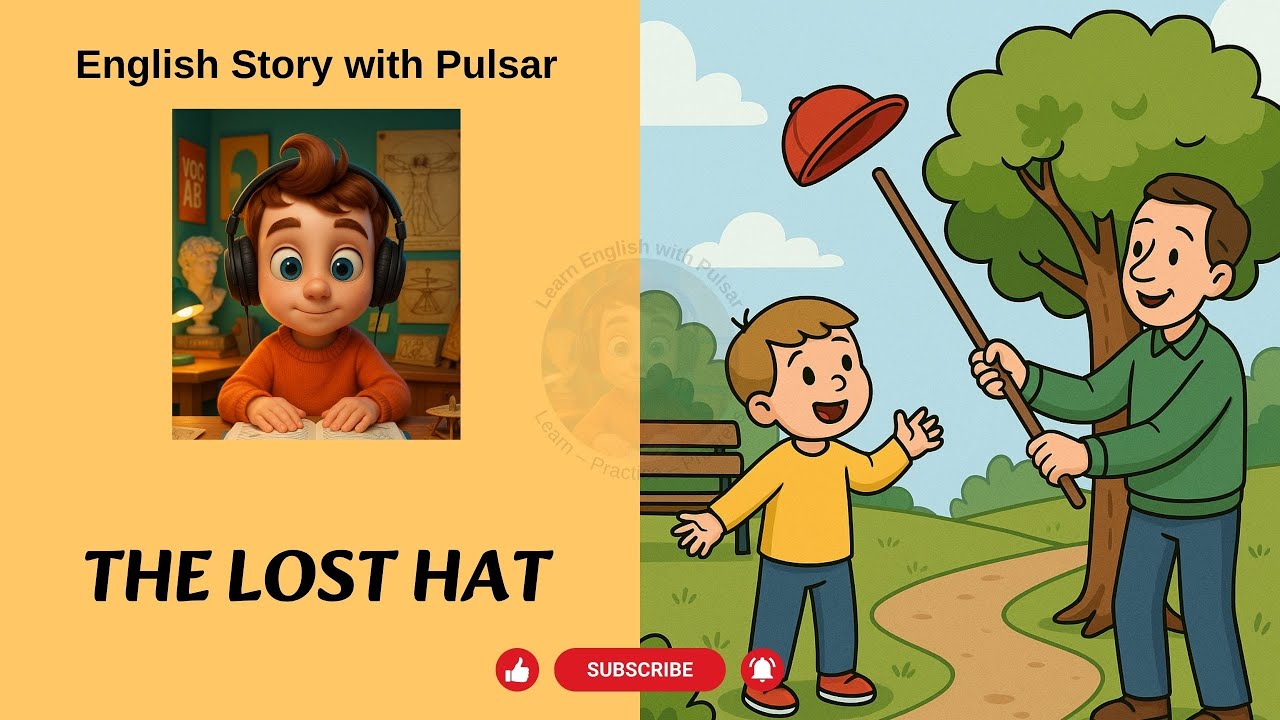 The Lost Hat 🎩 | Short English Story for Beginners (A1 Level) - YouTube