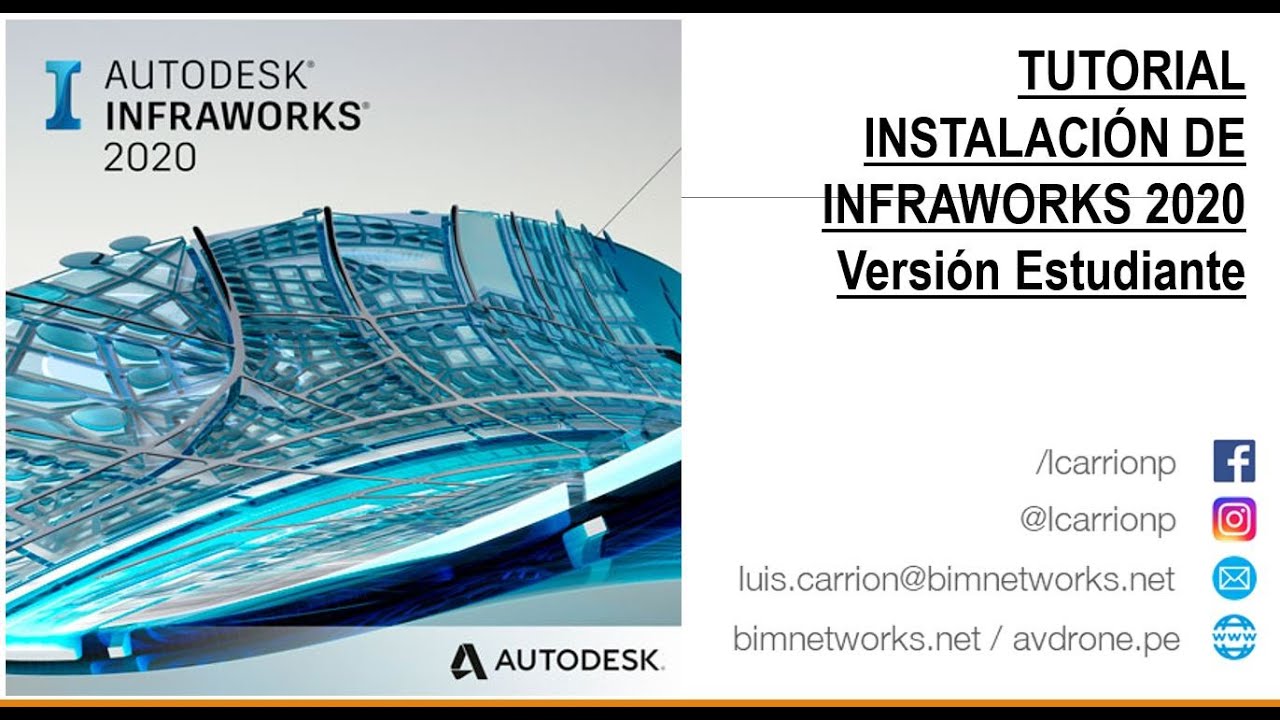 TUTORIAL: INSTALACIÓN DE INFRAWORKS 2020 - Versión Estudiante - YouTube
