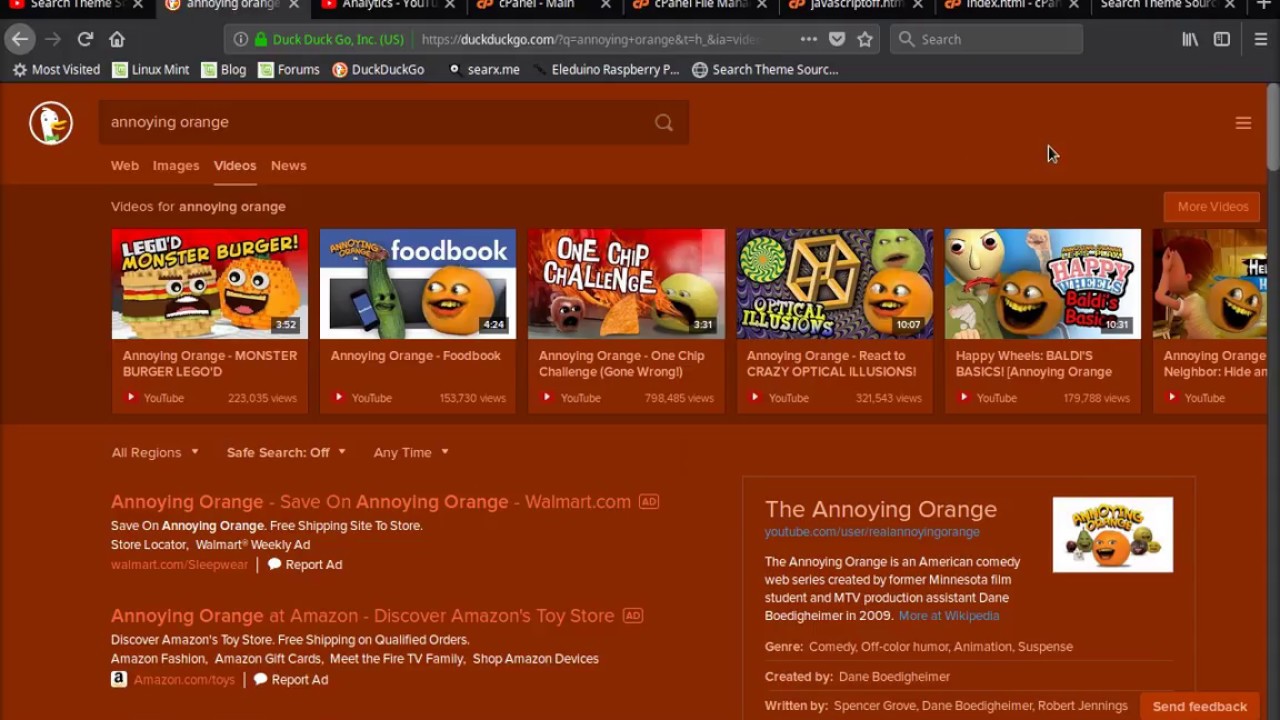 Preconfigured DuckDuckGo Theme / Homepage "Orange" Theme #33 - YouTube