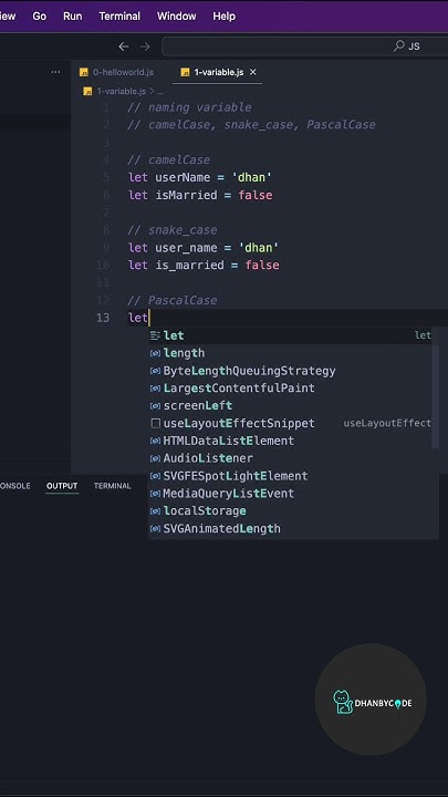 Belajar JavaScript - naming variable part III #javascript #programming - YouTube
