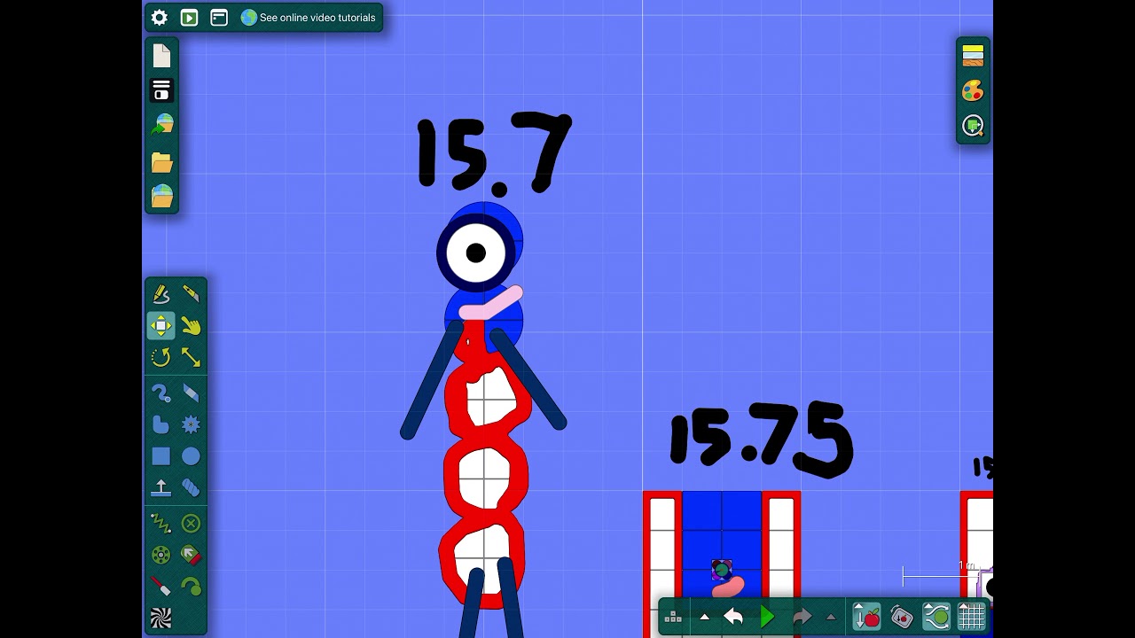 Numberblock Band eighths 0.125 to 100 (part 10) (part B) - YouTube