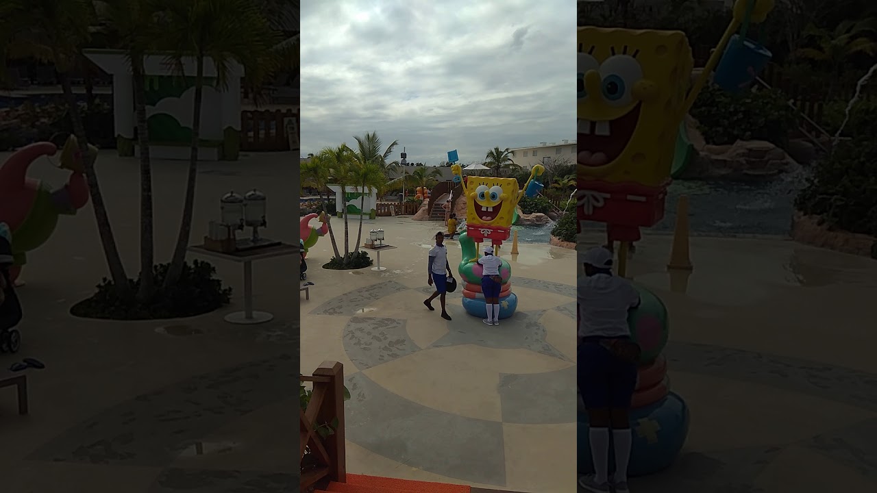 Nickelodeon splash pad walk thru Aqua Nick (Dominican Republic Punta ...