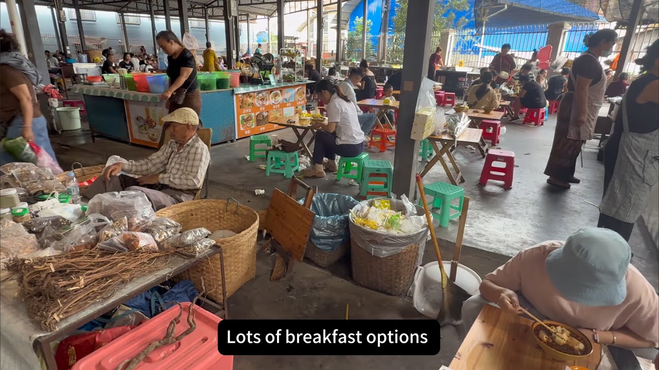 BIG Fat Worms for Breakfast 50 meters from Myanmar scam center at China ...