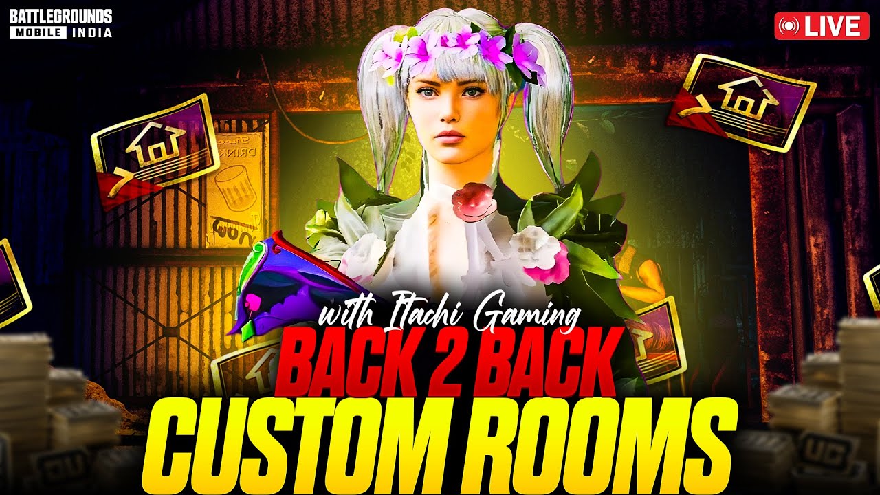 BGMI LIVE CUSTOM ROOM | RP AND UC GIVEAWAY EVERY MATCH | ALL WEAPONS ...