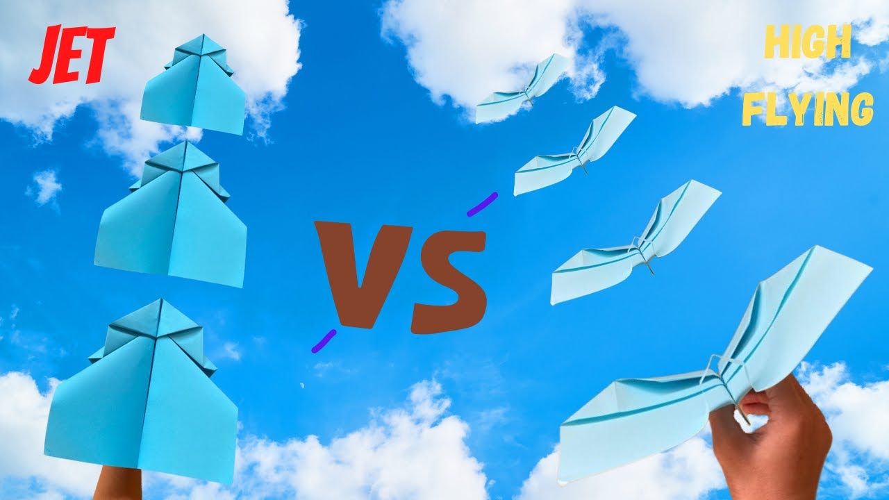 How to make Paper Plane | Jet VS High Flying Paper Plane - YouTube