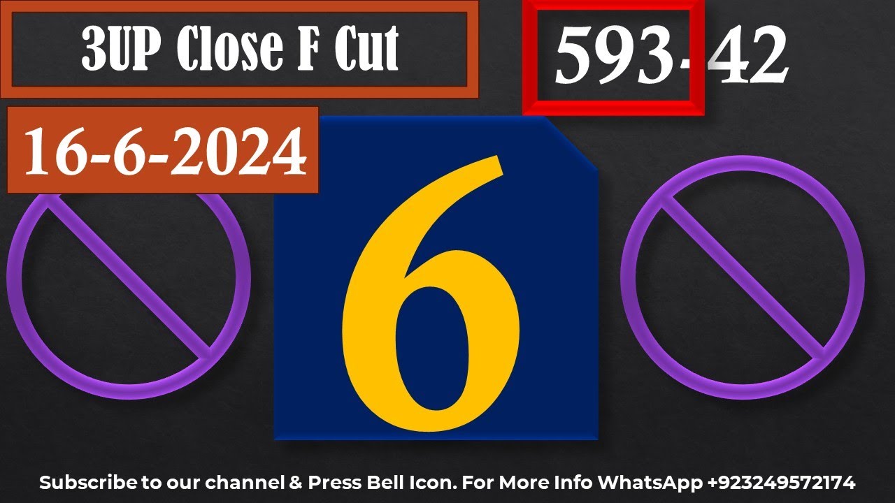 Thai Lottery 3UP Close F Cut Game Update | Full and Final Game | Sure ...