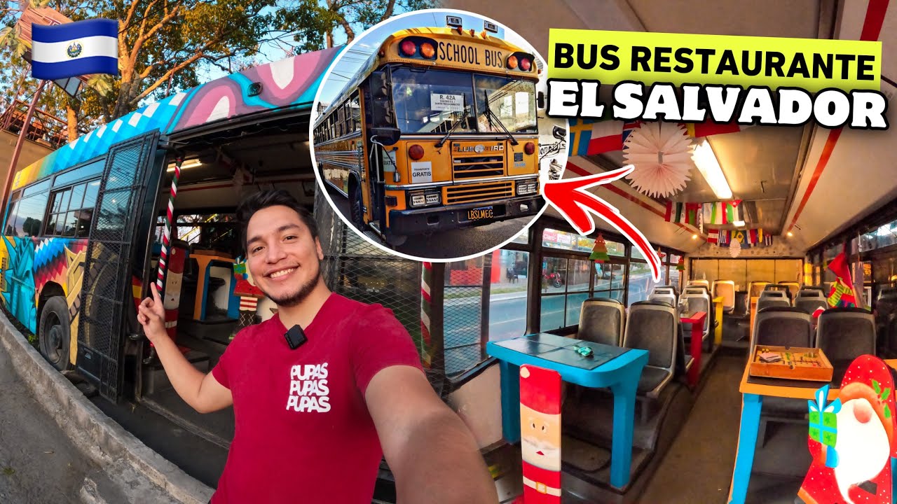 Así es el PRIMER BUS RESTAURANTE en El Salvador 🚌🇸🇻 - YouTube
