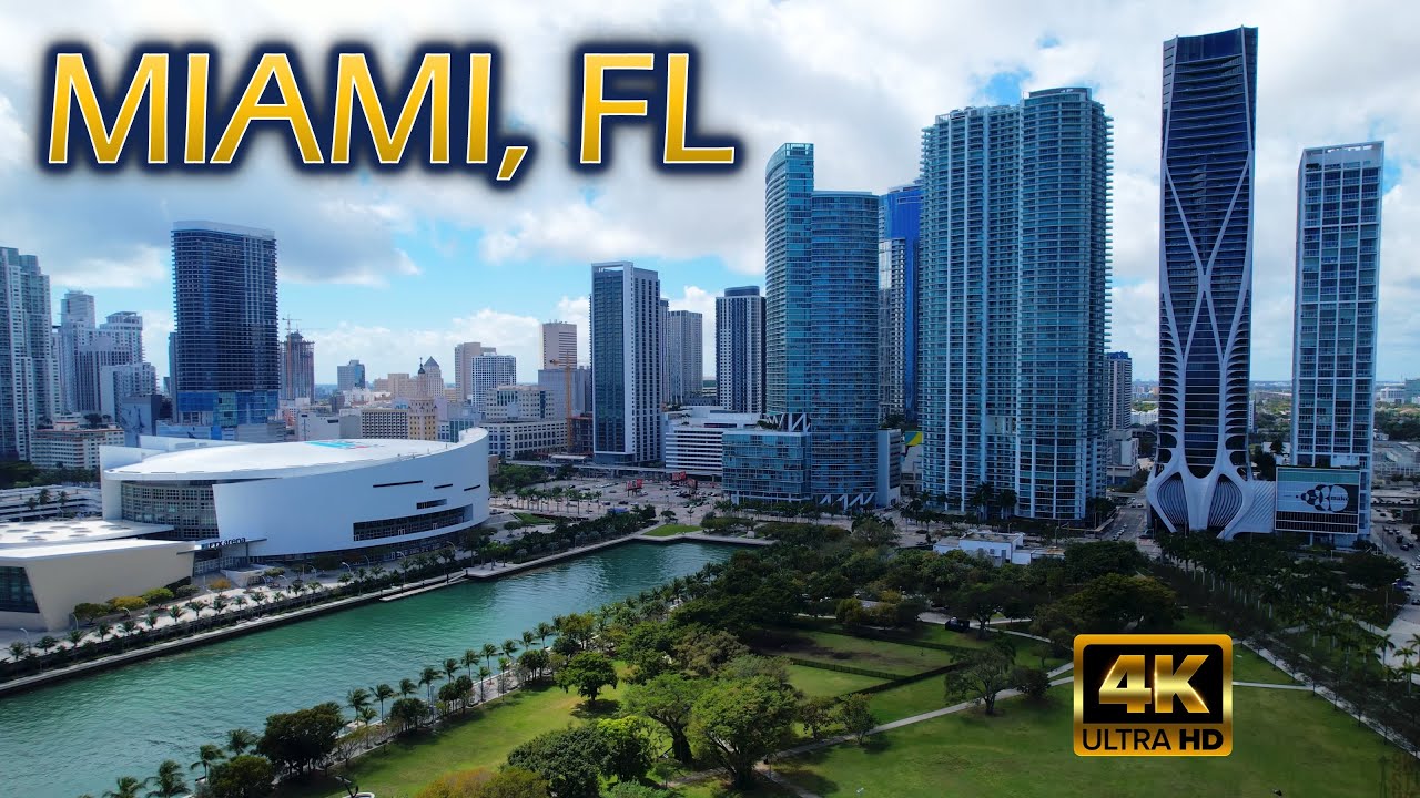 Flying over Miami by Drone [4K] - YouTube