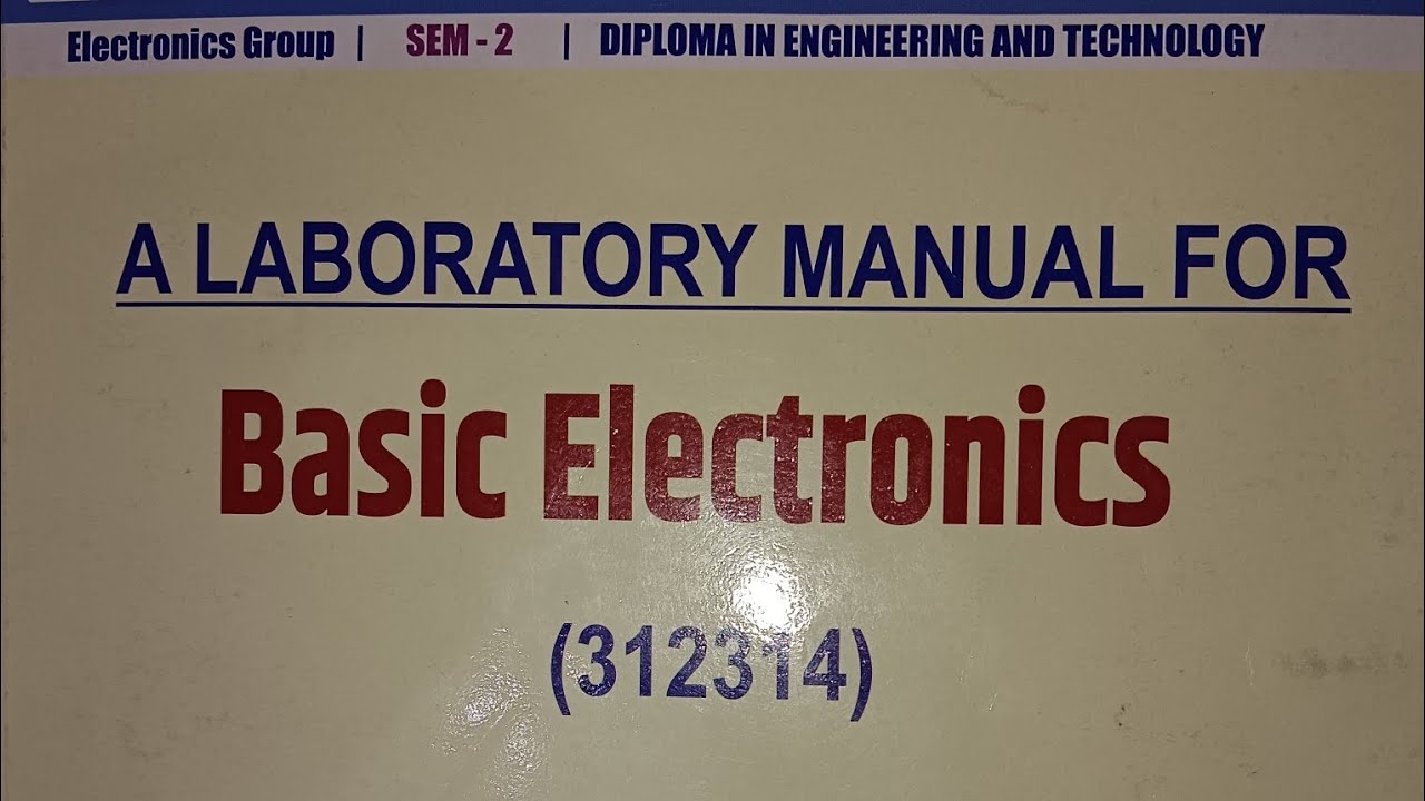 Diploma In Second Semester Basic Electronics manual solutions #k#msbte#bel #subscribe ...