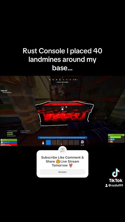 Rust Console I placed over 40 landmines around my base…#shorts #rust #rustconsole - YouTube