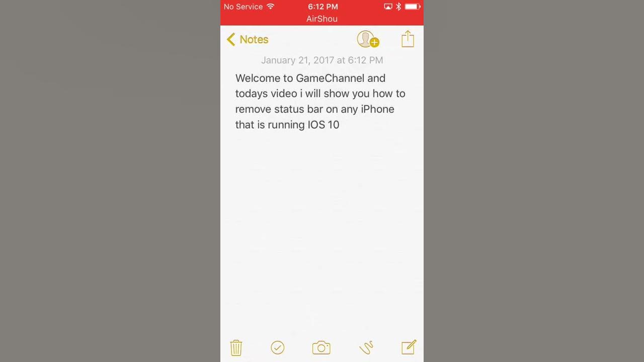 Remove Status Bar On IPhone Running IOS 10 2017 YouTube remove-status-bar-on-iphone-running-ios-10-2017-youtube