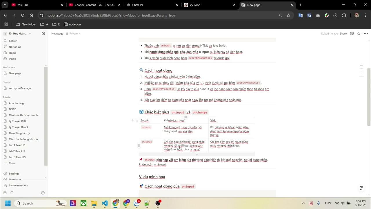 Khác biệt giữa oninput và onchange - YouTube