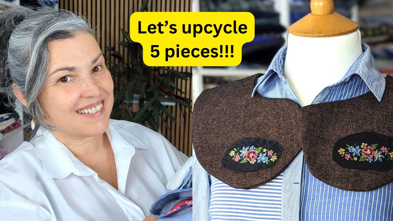 5 new upcycles, upcycling my clothes (sewing new fabric) - YouTube