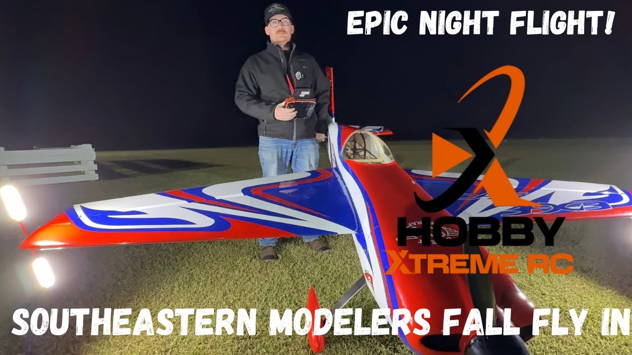 Southeastern Modelers Fall Fly In. Nicks night flying is awesome! - YouTube