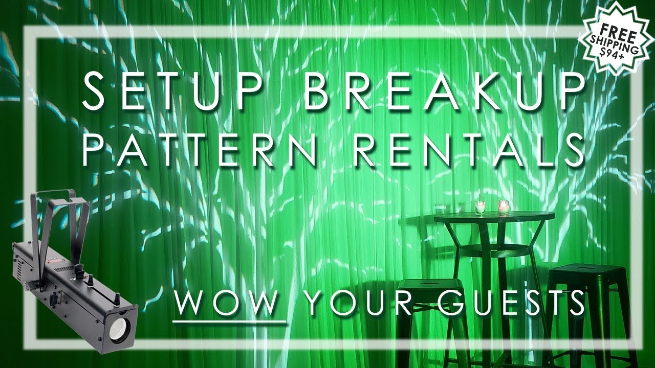DIY BREAKUP PATTERN GOBO RENTALS | WEDDING LIGHTING WOW FACTOR - YouTube