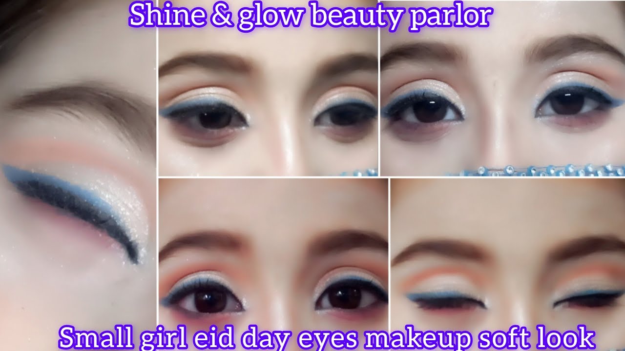 small girl eid day eyes makeup tutorial | soft & easy eye makeup look ...