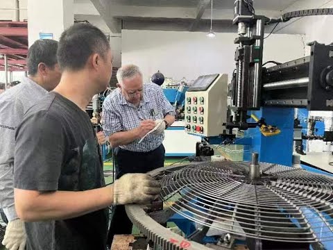 Ventilation Fan Guard & Industrial Fan Guard Making Machine Production ...