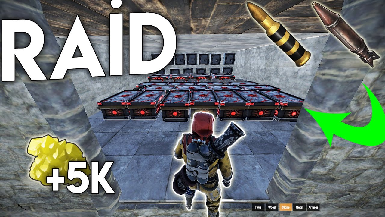 8 KİŞİLİK KLAN ÜYELERİNE EFSANE RAİD ! Rust Türkçe - YouTube