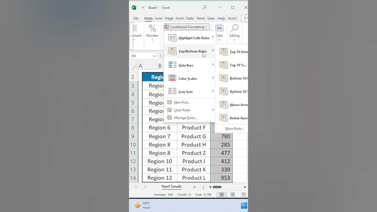 Conditional Formatting in MS Excel. #excel #exceltutorial #exceltips #shorts #shortsindia # ...