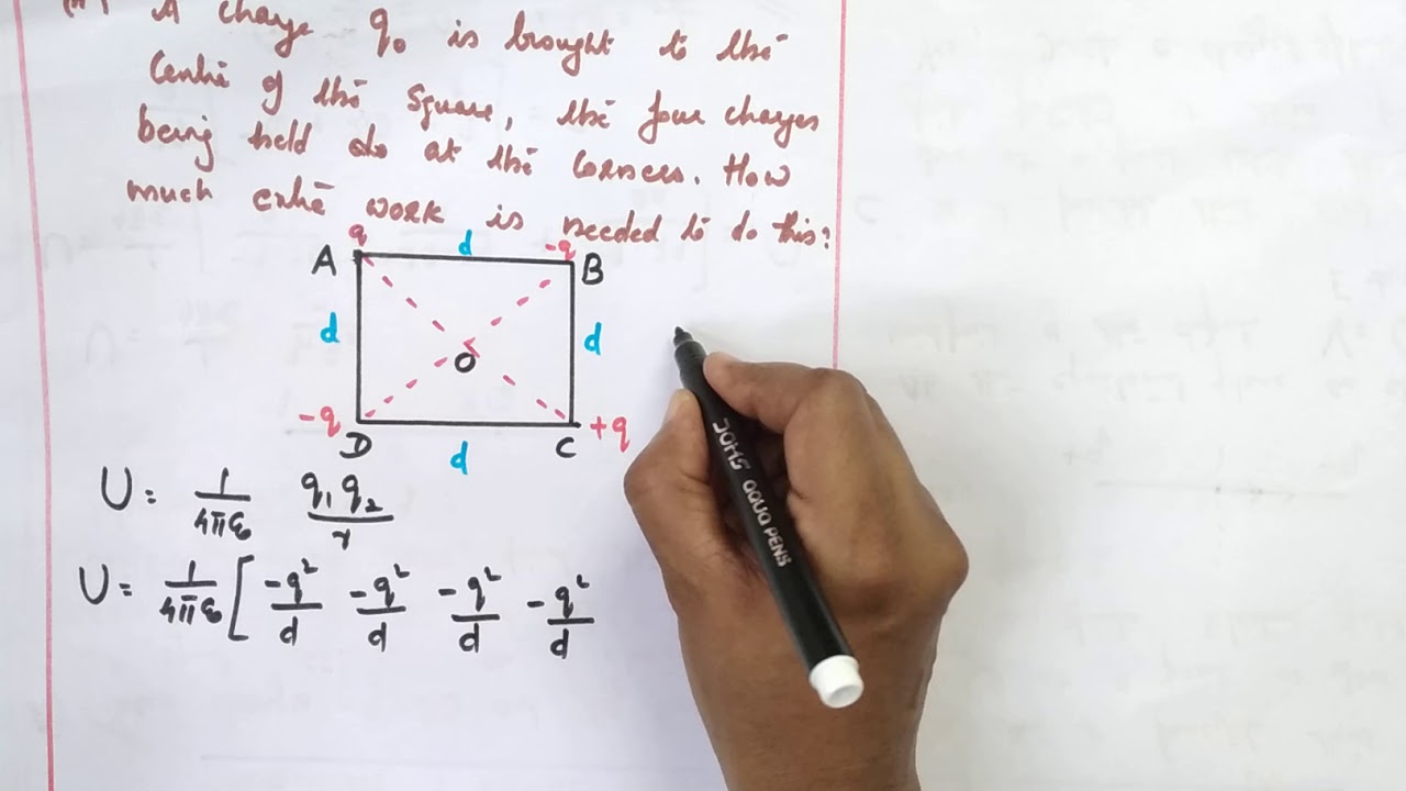 Numericals- electric potential &potential energy - YouTube