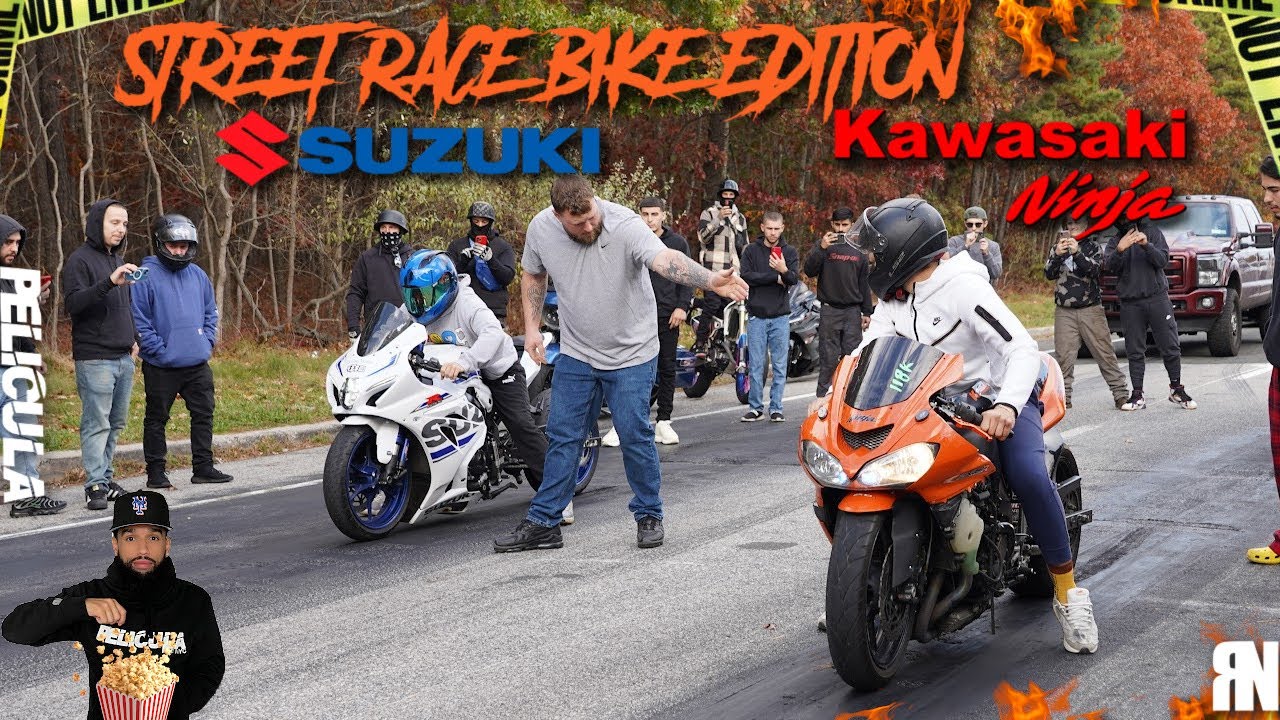 Bike Street Race Kawasaki Gen 1 ZX10 vs Suzuki 2018 GSXR 1000 Gen 1 ...