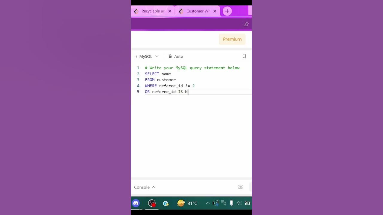Sql Pembahasan Leetcode Database 584 Find Customer Referee Shorts Youtube 6735