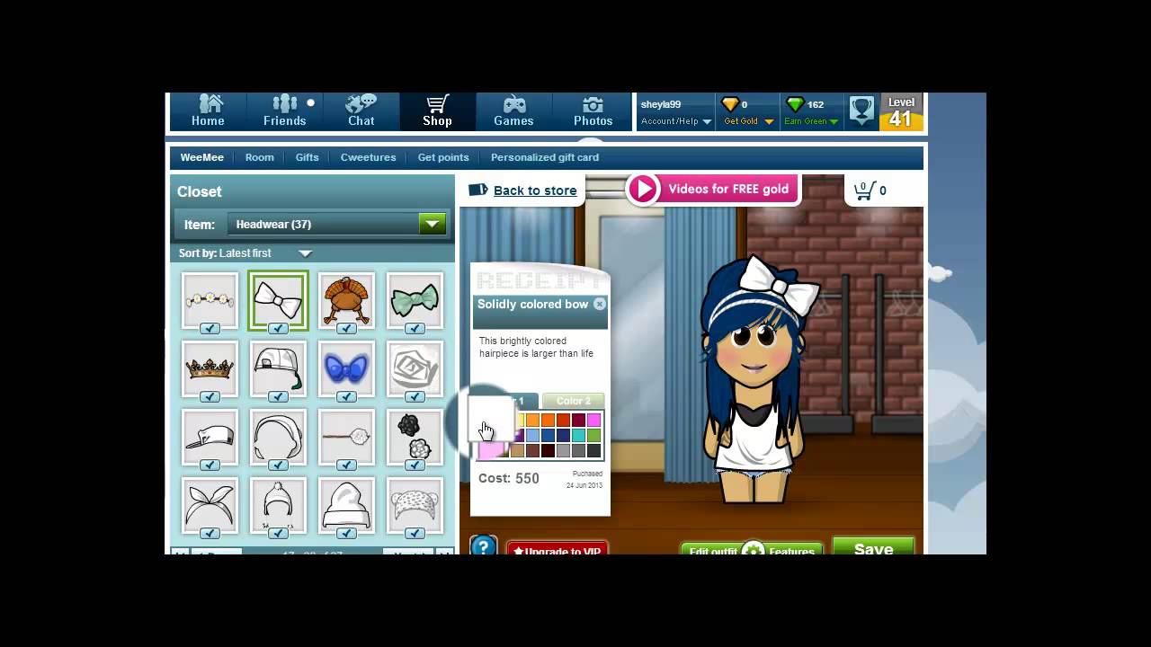 Weeworld How I dress up my Weemee - YouTube