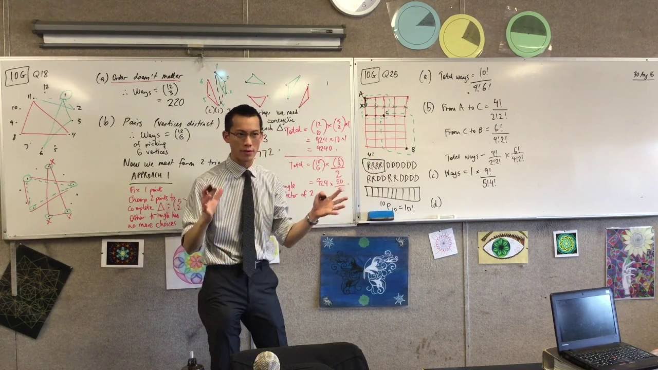 Paths Across a Grid (Permutations & Combinations) - YouTube