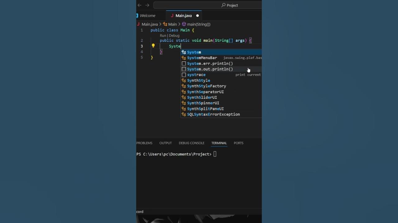5. Creating your first "Hello, World!" program in Java - YouTube