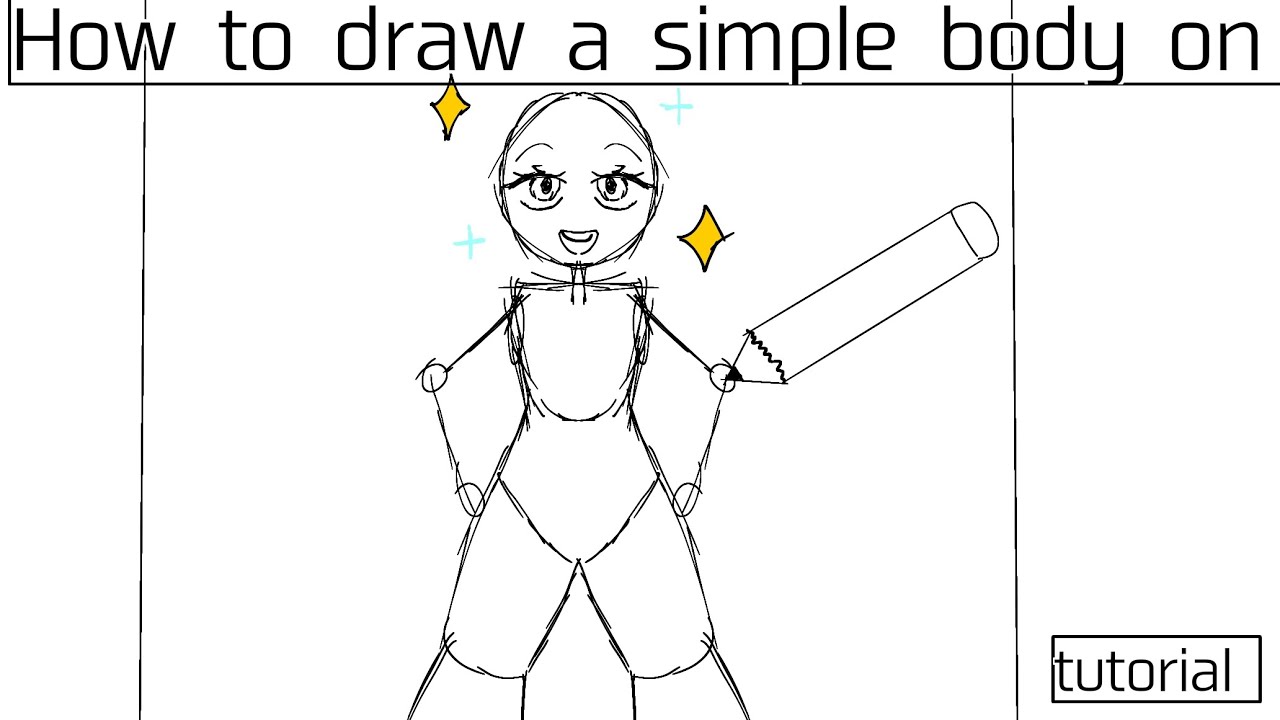 How to draw a simple body on ibis paint #art #tutorial #body #base # ...
