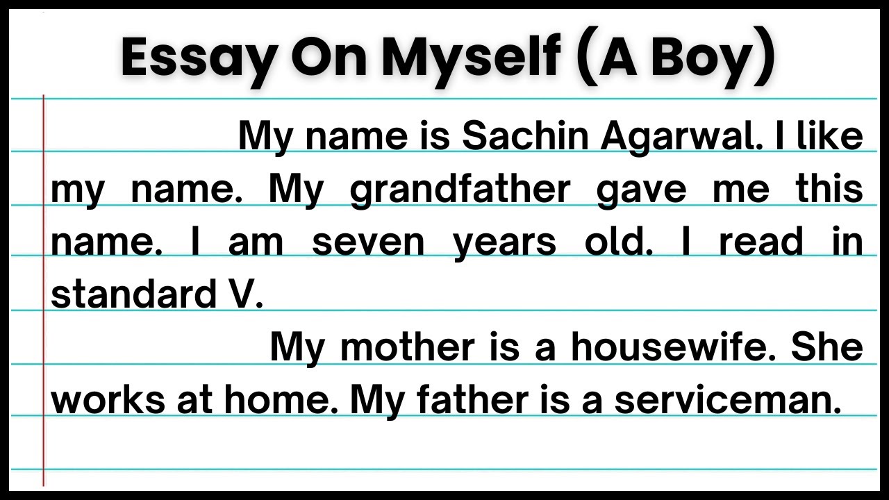 Myself essay in English | 10 line on myself | Essay on Myself ...