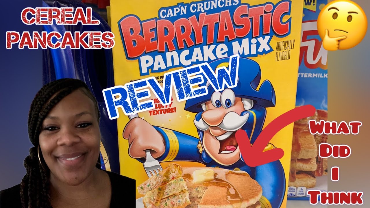 HOW TO MAKE CAPTAIN CRUNCH BERRYTASTIC PANCAKES | REVIEW - YouTube