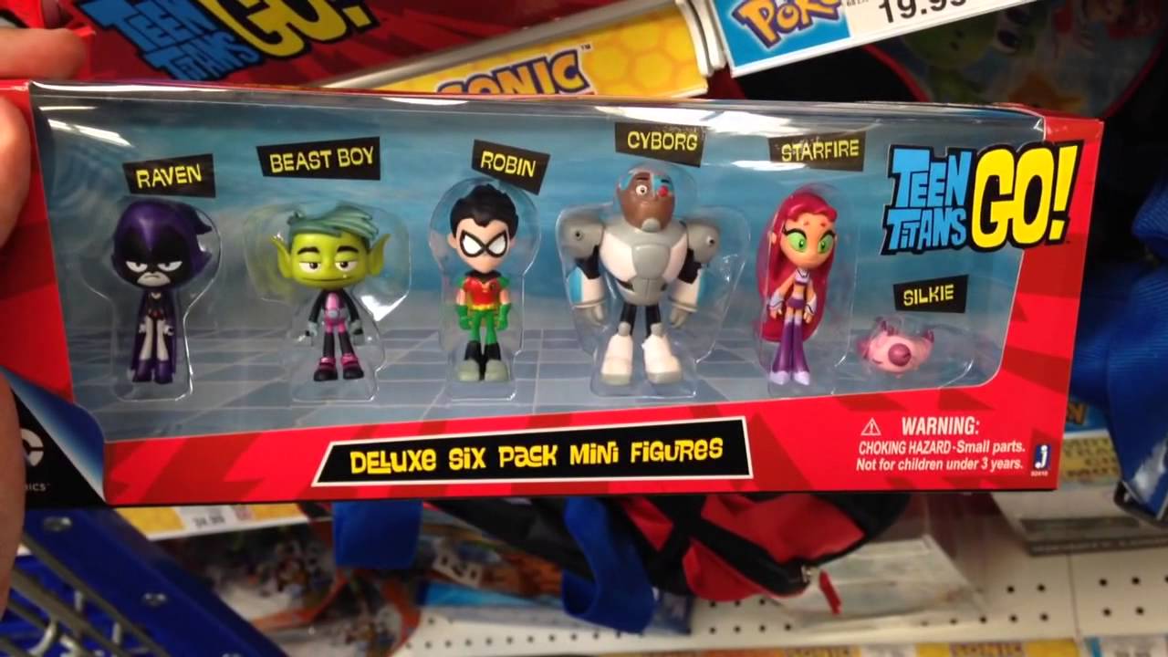 TEEN TITANS GO! RAVEN, BEAST BOY, ROBIN, CYBORG, STARFIRE, SILKIE [Mini ...