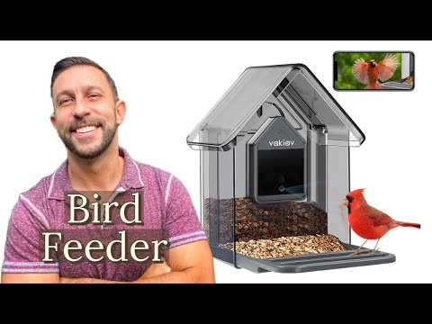 Vakiav Smart Bird Feeder with Camera,Free AI Forever, Wild Birds Live View