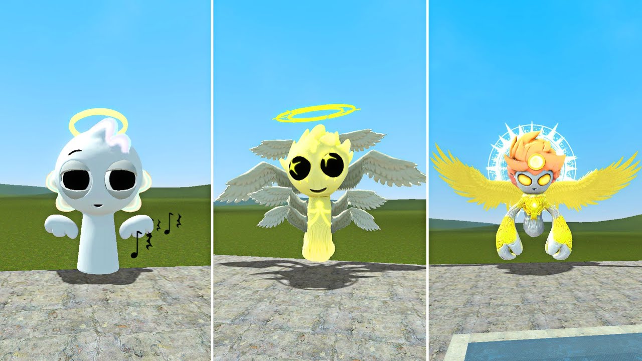 EvolutionThe of New Sprunki Angel 1 2 3 In Garrys Mod - YouTube