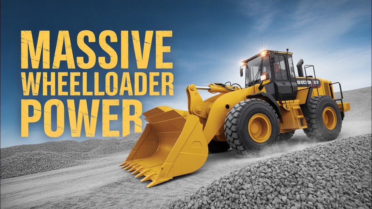 Best Wheel loader SEM 655D | Working On The Road | Big Machine Channel ...