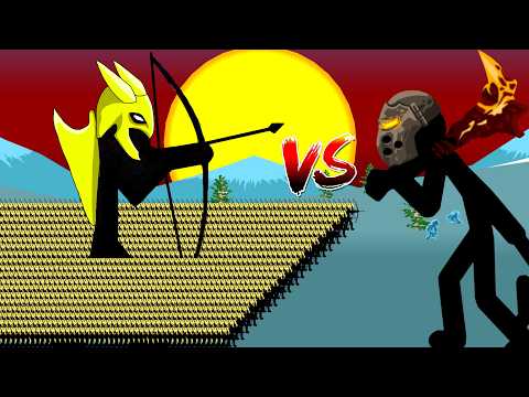 9999 GOLDEN BOW ARMY VS LAVA SWORD SOLDIER - INSANE FIGHT! 😱🔥 | KASUBUKTQ